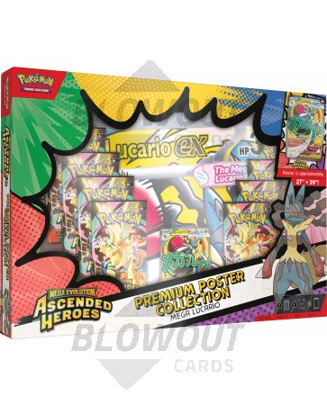 Pokemon Mega Evolution Ascended Heroes Premium Poster Collection 6 Box Case