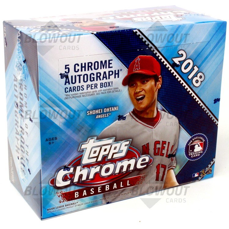 2018 Topps Chrome Baseball Jumbo HTA Box