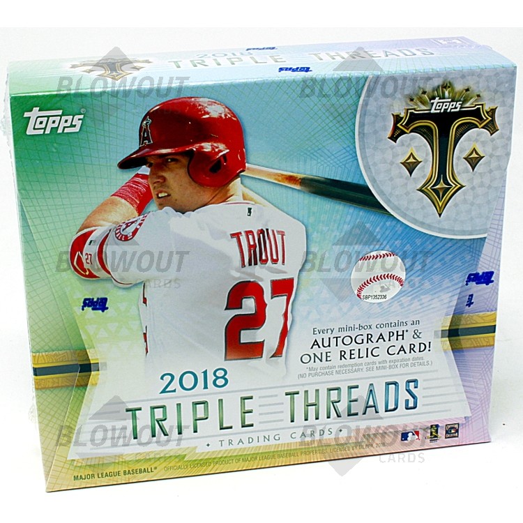 2018 Topps Triple Threads Baseball Hobby 9 Box Case