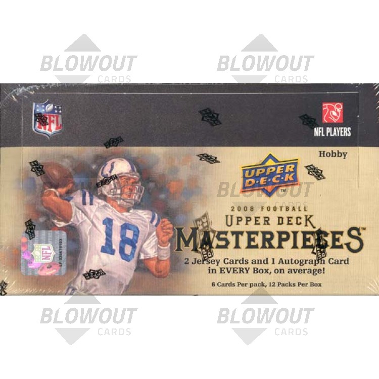 2008 Upper Deck Masterpieces Football Hobby 16 Box Case