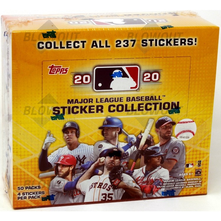 2020 Topps MLB Sticker Collection Baseball Box