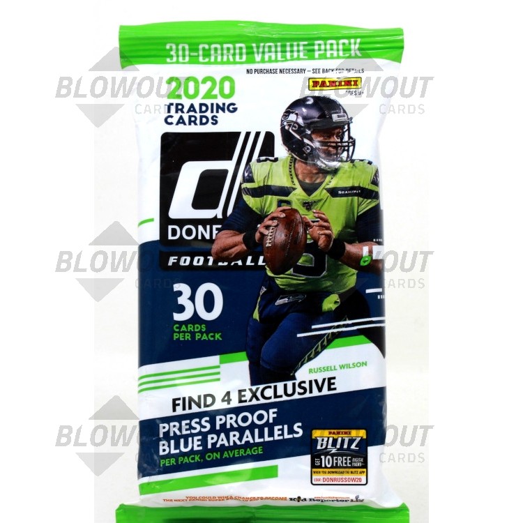 2020 Panini Donruss Football Fat Pack - 12 Pack Lot