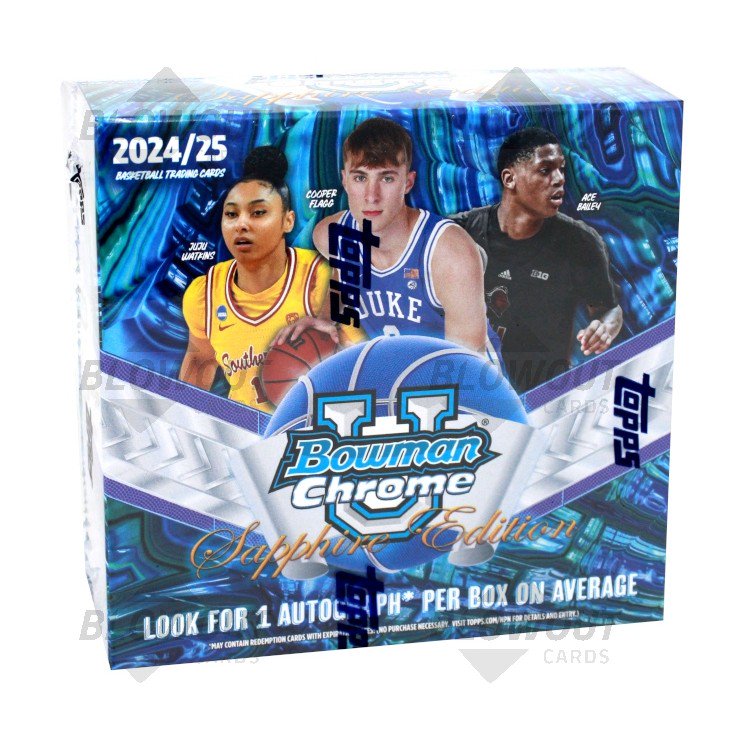 2024/25 Bowman University Chrome Basketball Sapphire 10 Box Case