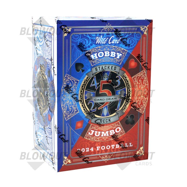 2024 Wild Card Five Card Draw Stacked Deck Football Hobby Jumbo 20 Box Case