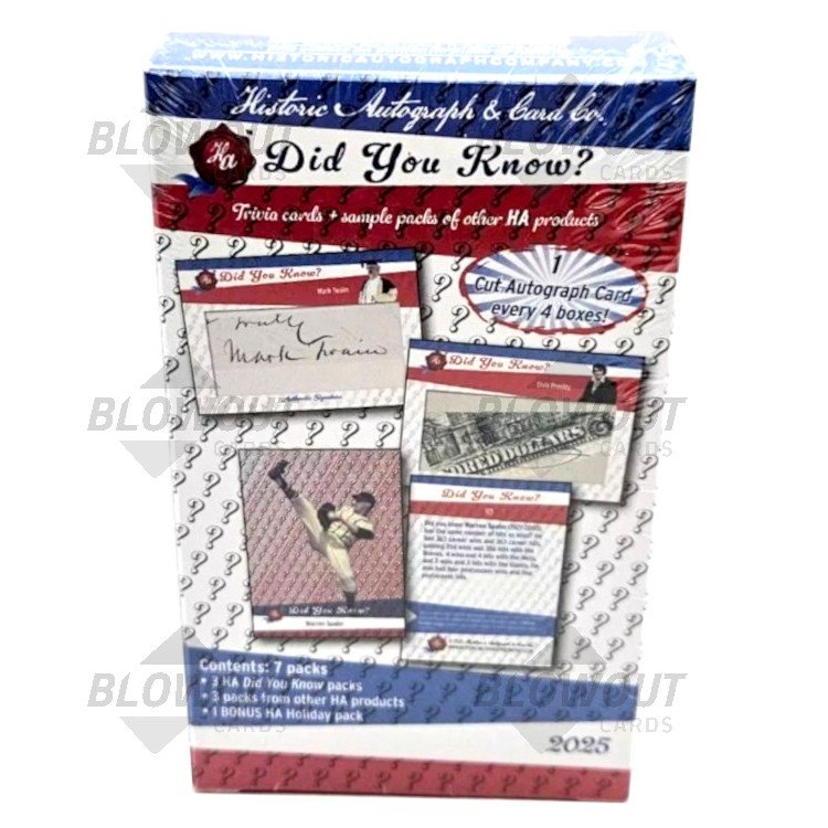 2025 Historic Autographs Did You Know Box