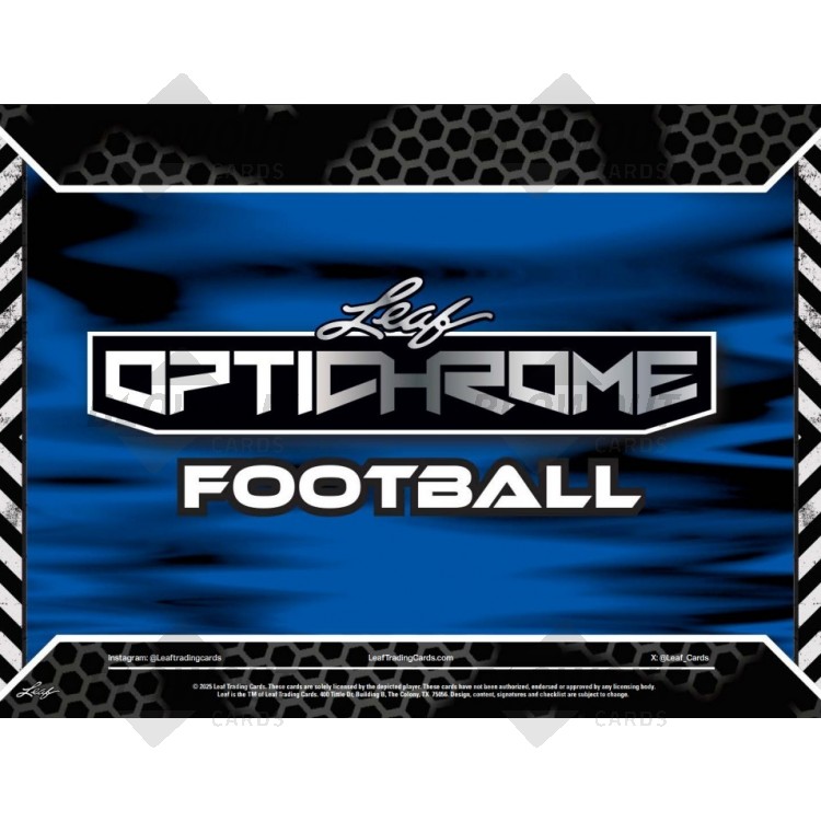 2025 Leaf Optichrome Football Hobby 12 Box Case