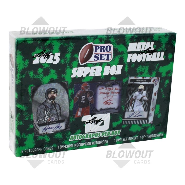 2025 Pro Set Metal Football Super 8 Box Case