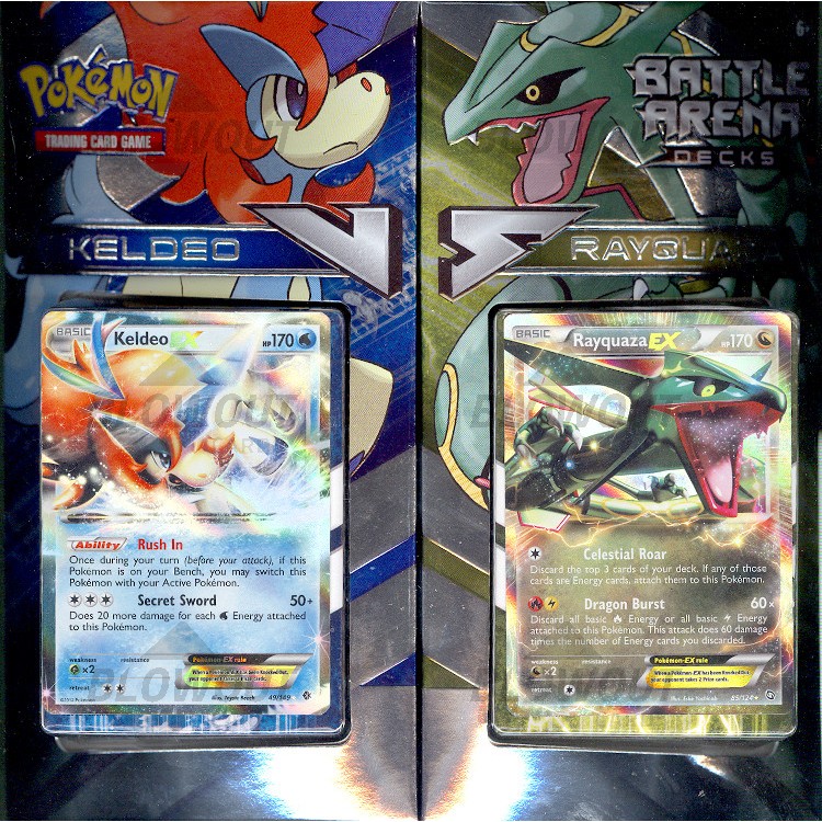 Pokemon Rayquaza vs. Keldeo Battle Arena Deck 8 Box Case
