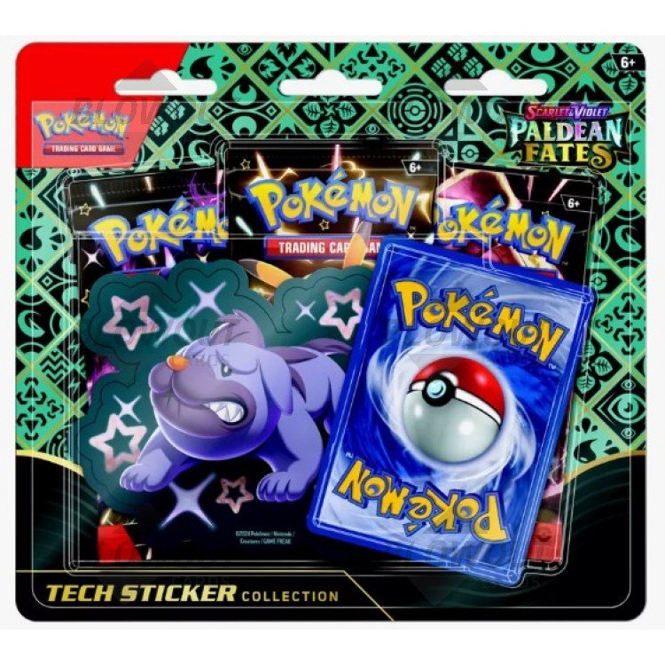 Pokemon Scarlet & Violet Paldean Fates Tech Sticker Collection 12 Box Case