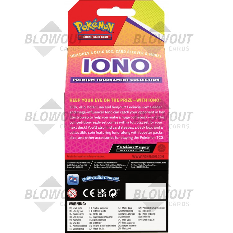 Pokemon Iono Premium Tournament Collection Display