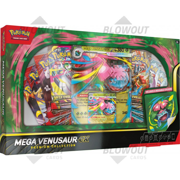 Pokemon Mega Venusaur EX Premium Collection 6 Box Case