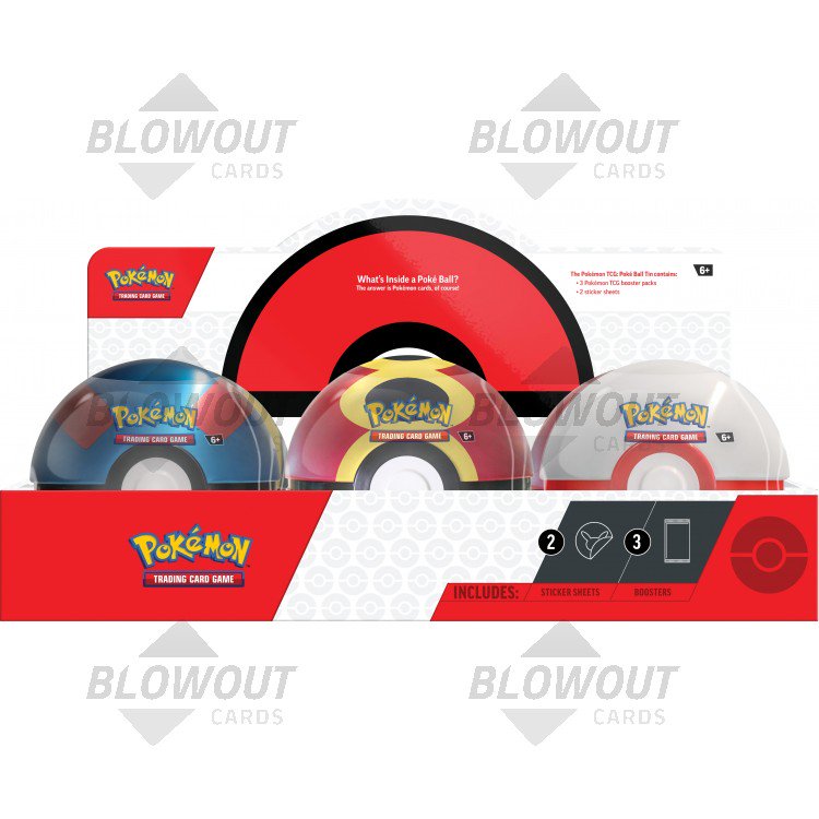 2025 Pokemon Poke Ball Tin (Winter Q4) - 6 Tin Case