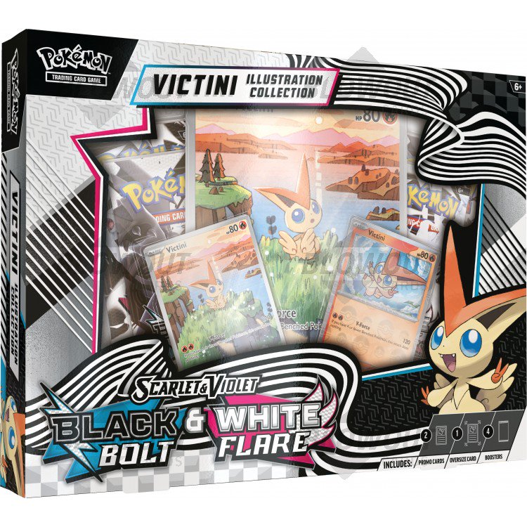 Pokemon Scarlet & Violet Unova Victini Illustration Collection 6 Box Case