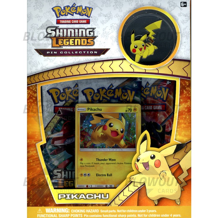 Pokemon Shining Legends Pikachu Pin Collection Box