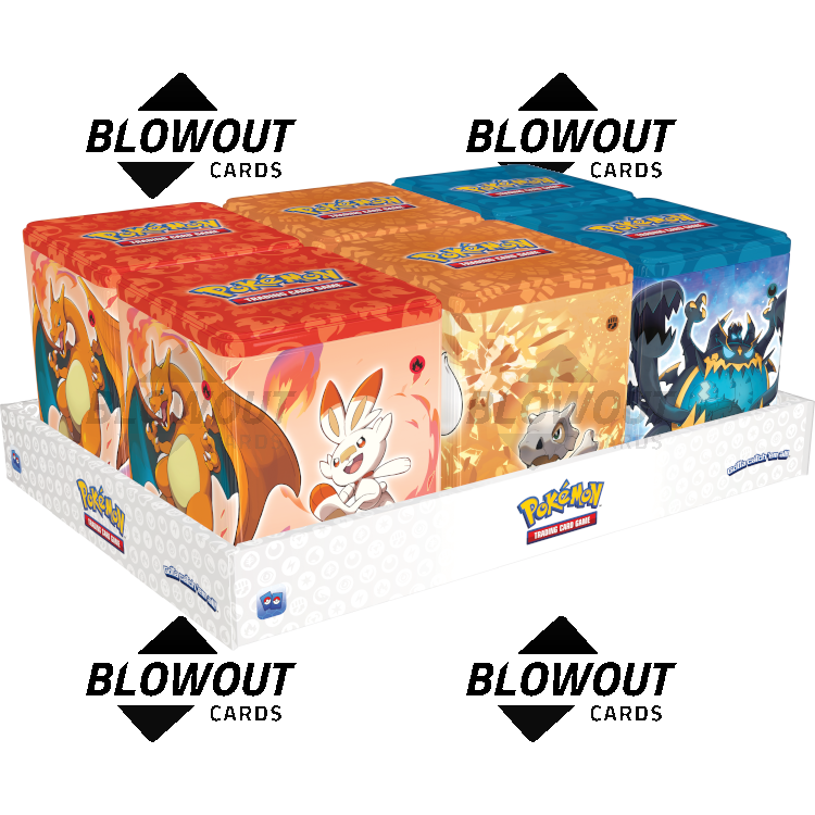 Pokemon Fighting/Fire/Darkness Stacking Tin - 6 Tin Case
