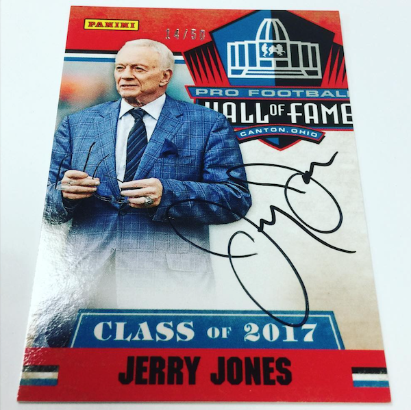 Jerry Jones making rare autograph card appearance for Panini America ...