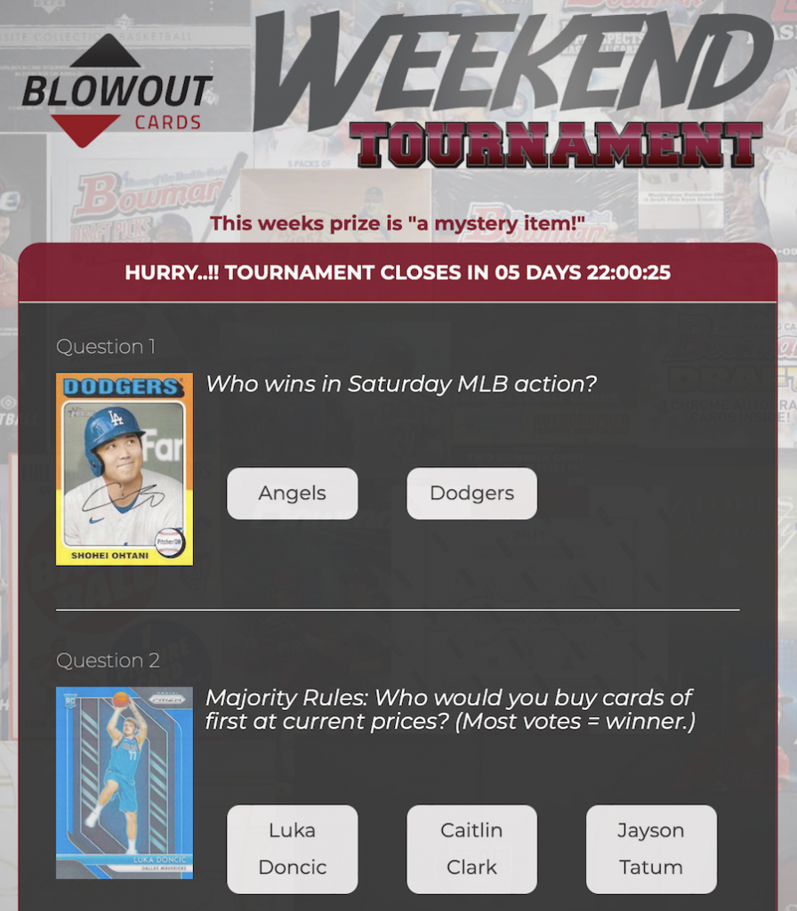 Make your picks to win free cards at YourDozen.com / Blowout Buzz